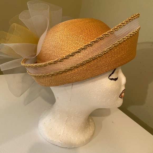 Deborah of N Y | Accessories | Really Cute Gold Church Dress Hat By ...